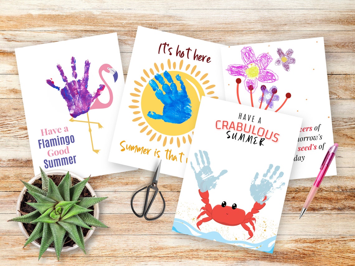Summer Handprint Craft for Kids Printable Summer Art for - Etsy