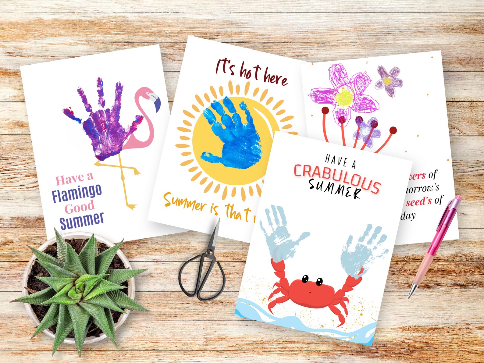 Summer Handprint Craft for Kids Printable Summer Art for - Etsy