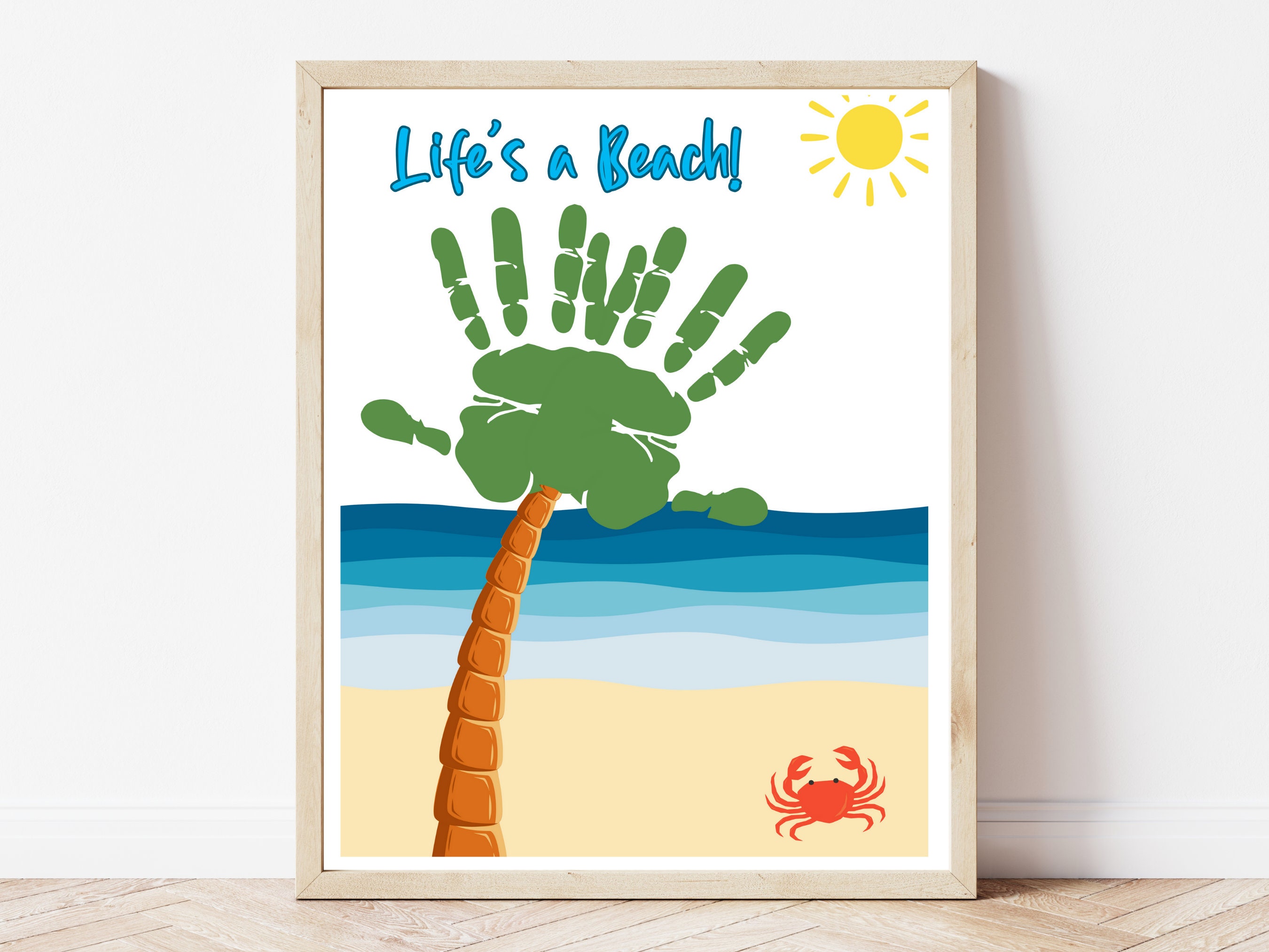 Summer Handprint Craft for Kids Printable Summer Art for Kids Handprint ...