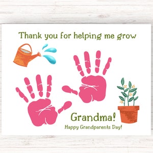 Grandparents Day Handprint Craft, Grandparents Day Art, Grandparents ...