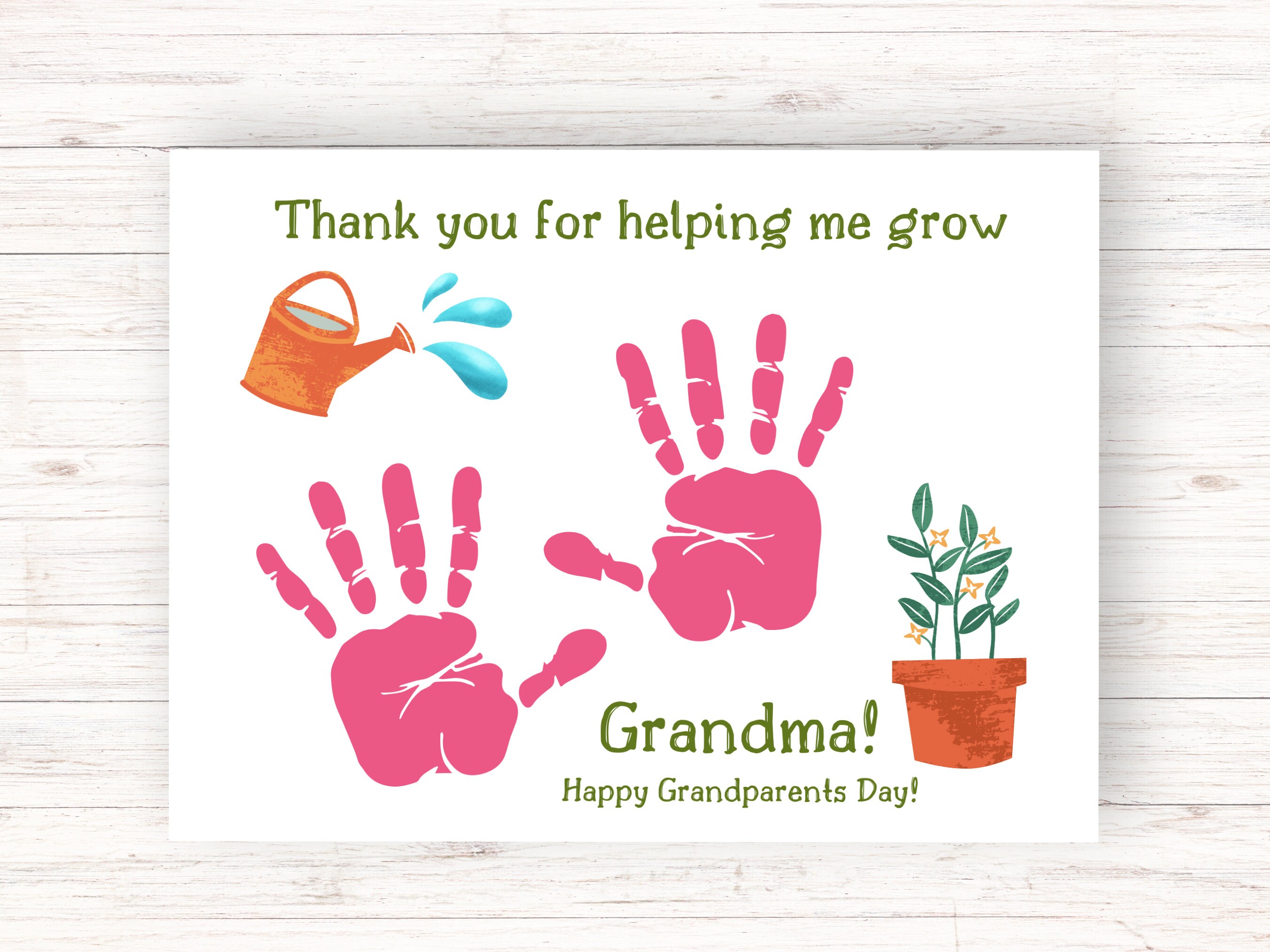 Grandparents Day Handprint Craft, Grandparents Day Art, Grandparents ...