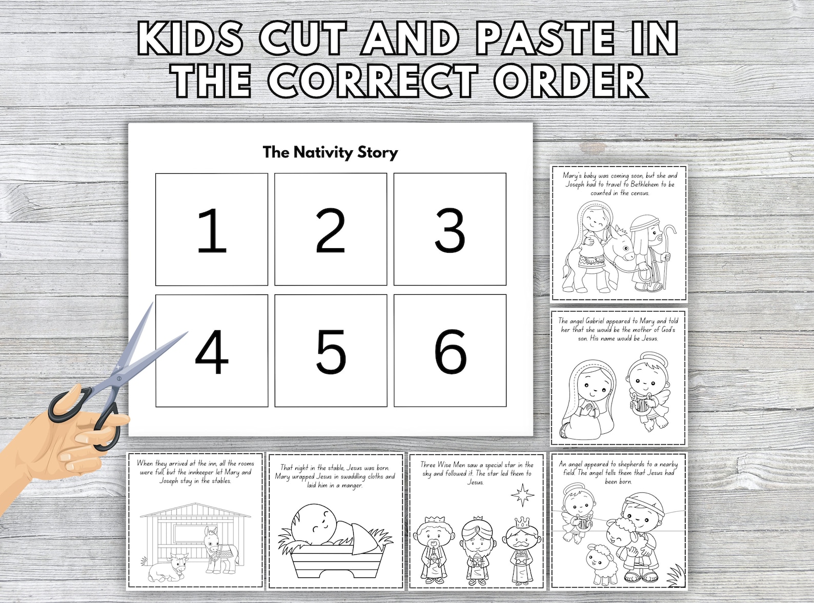 Nativity Story Activity Printable Bible Lesson Kids Crafts Bible Lesson ...