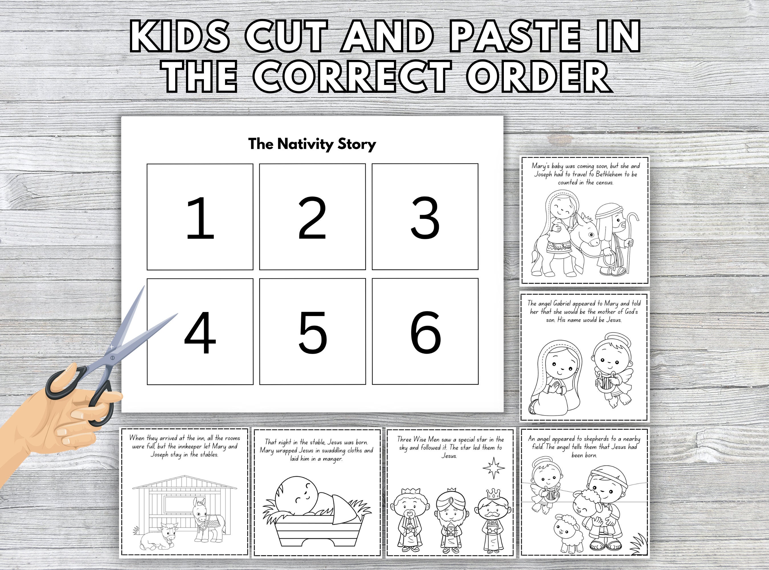 Nativity Story Activity Printable Bible Lesson Kids Crafts Bible Lesson ...