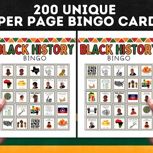 Black History Bingo, Printable Black History Month Activities ...