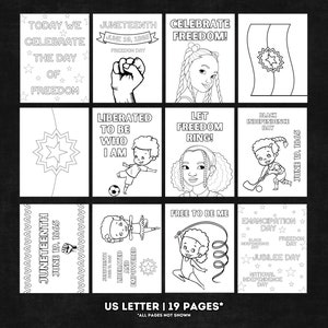 Juneteenth Coloring Book for Kids, Black History Month Coloring Pages ...