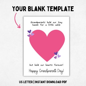 Grandparents Day Handprint Craft, Grandparents Day Art, Grandparents ...