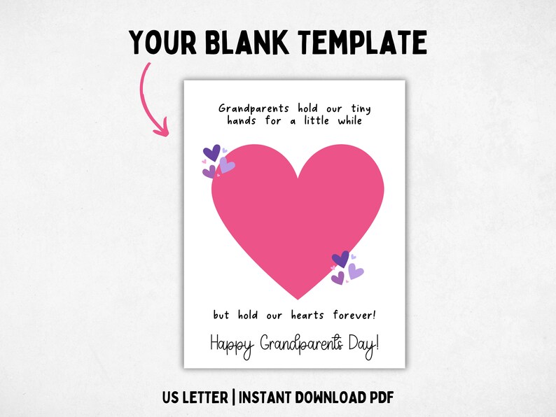 Grandparents Day Handprint Craft, Grandparents Day Art, Grandparents ...