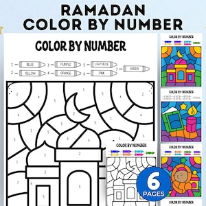 Ramadan Activities, Ramadan Color by Number, Ramadan Coloring Pages ...
