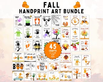 Preschool Fall Hand Print Craft - Etsy Canada