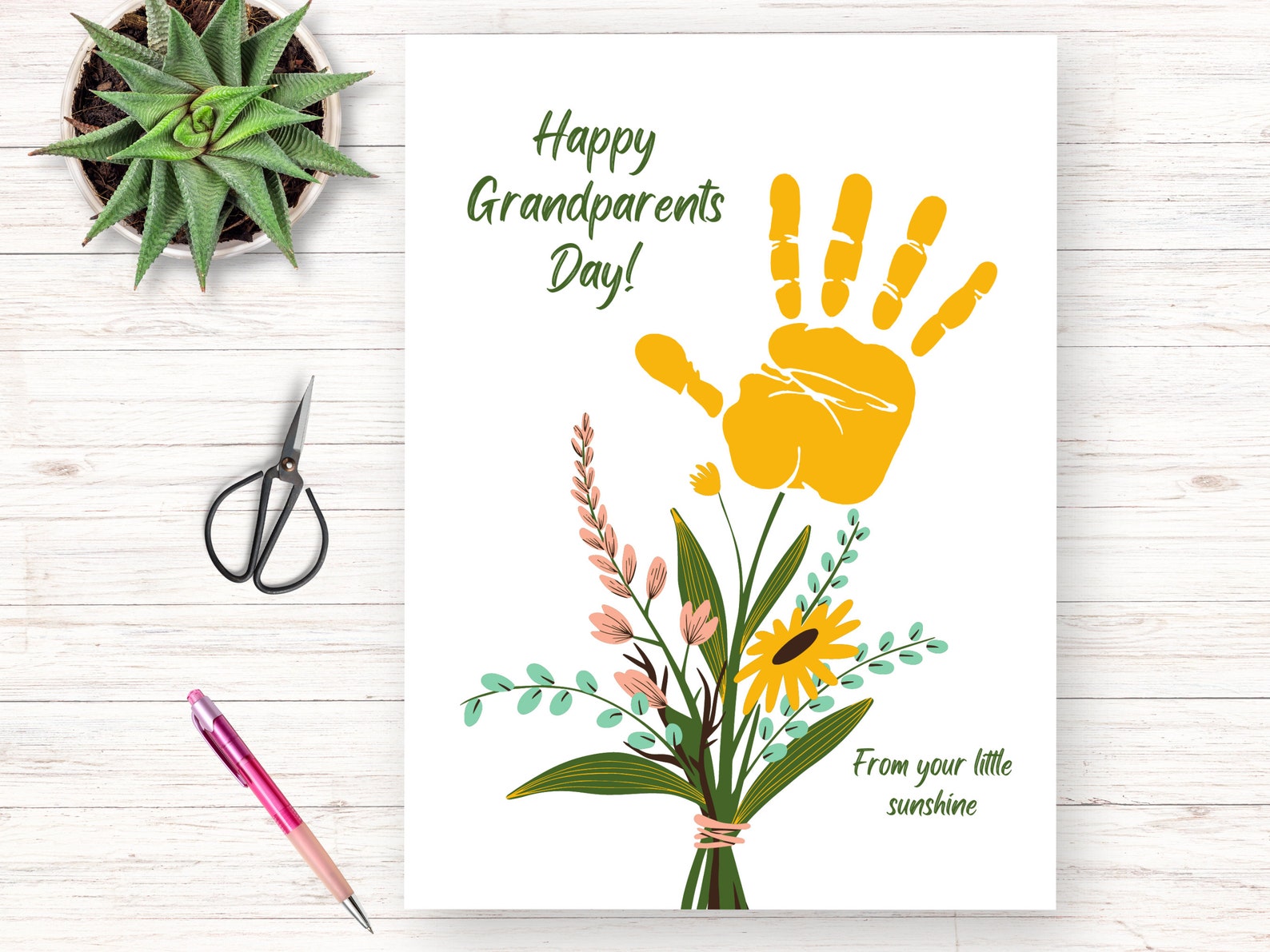 Grandparents Day Handprint Craft, Grandparents Day Art, Grandparents ...