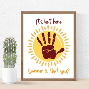 Summer Sun Handprint Art | Printable Summer Art for Kids | Handprint ...