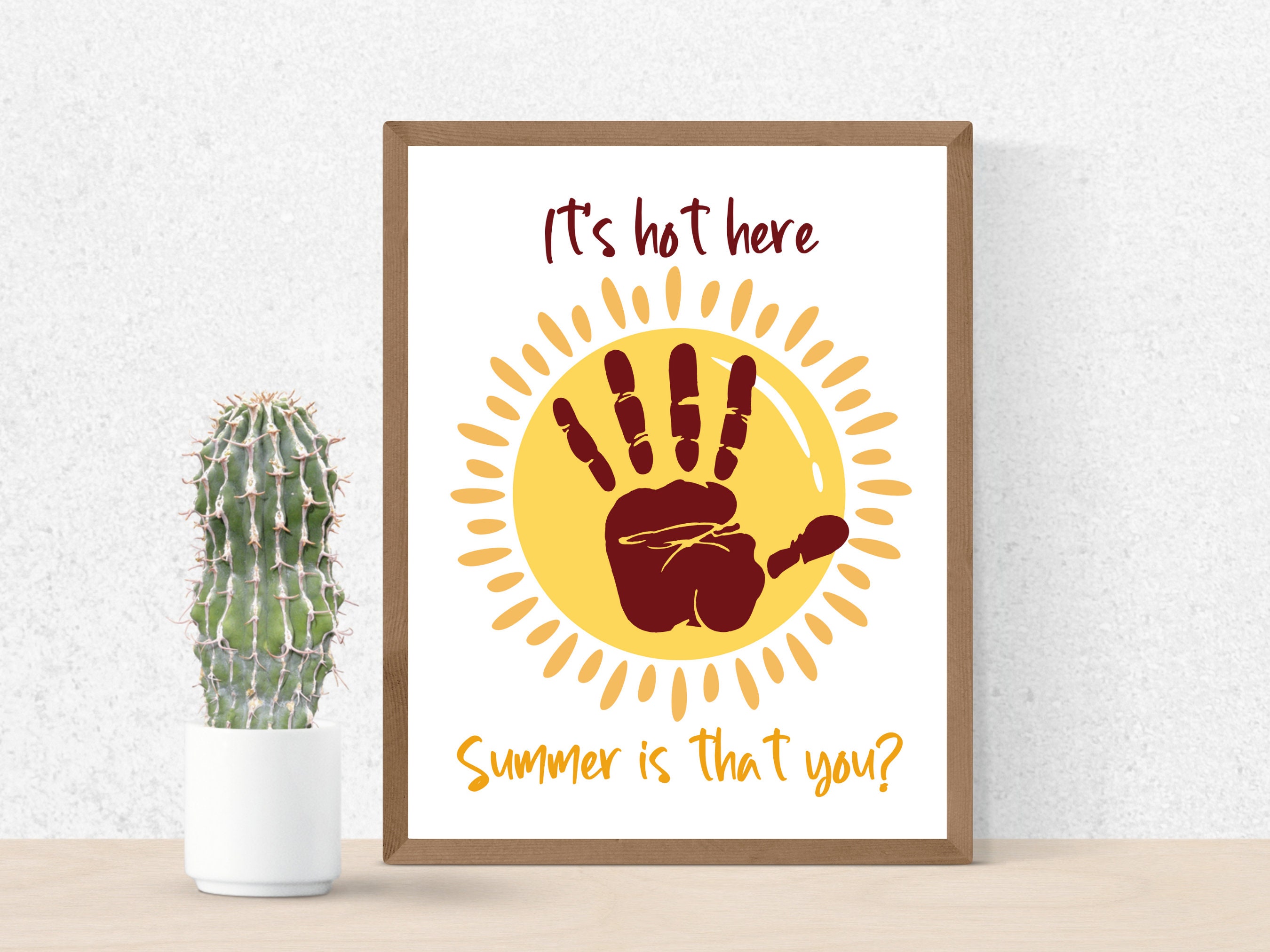 Summer Sun Handprint Art Printable Summer Art for Kids Handprint ...