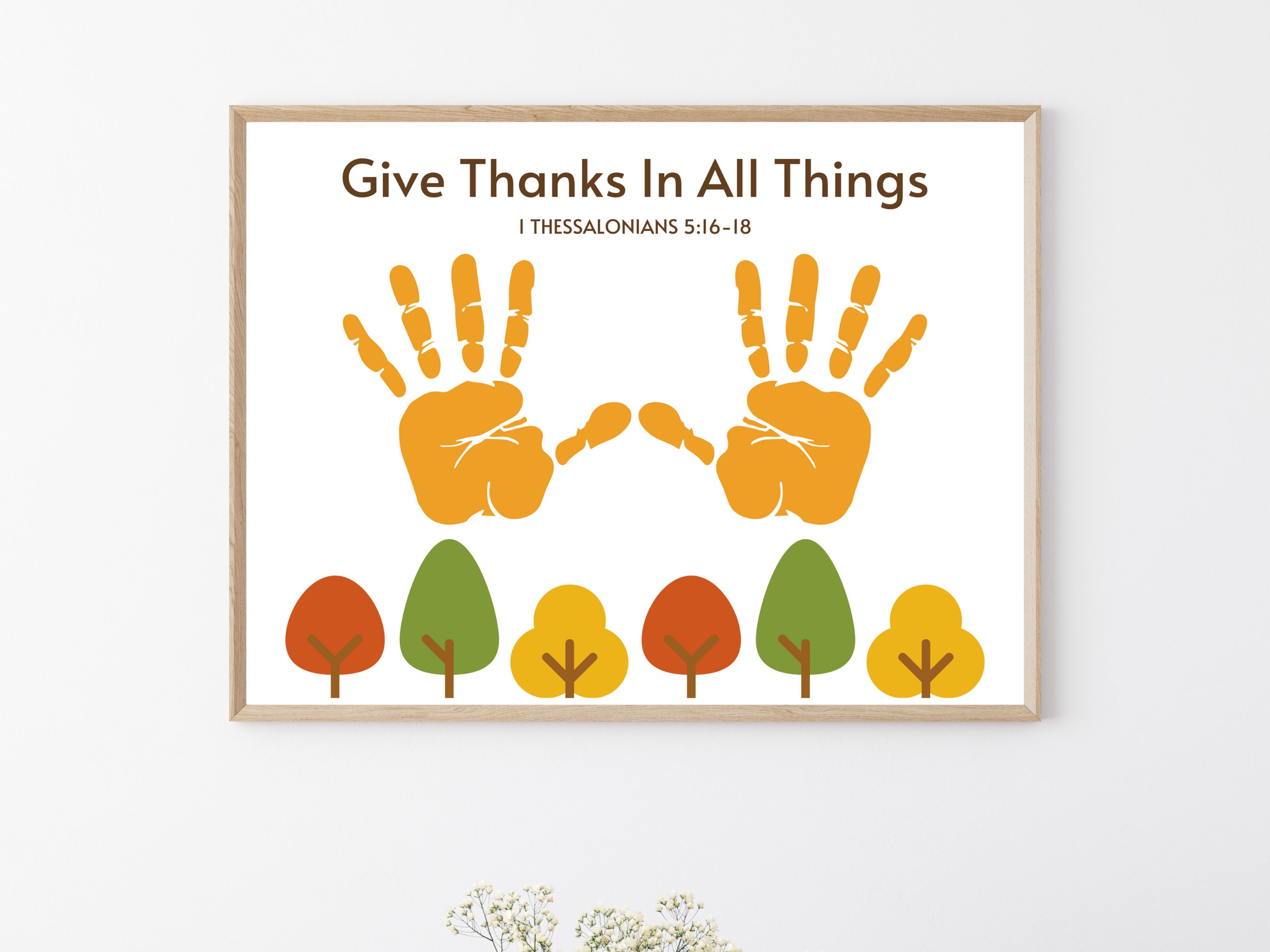 Give Thanks in All Things Handprint Art, Thanksgiving Handprint Craft ...