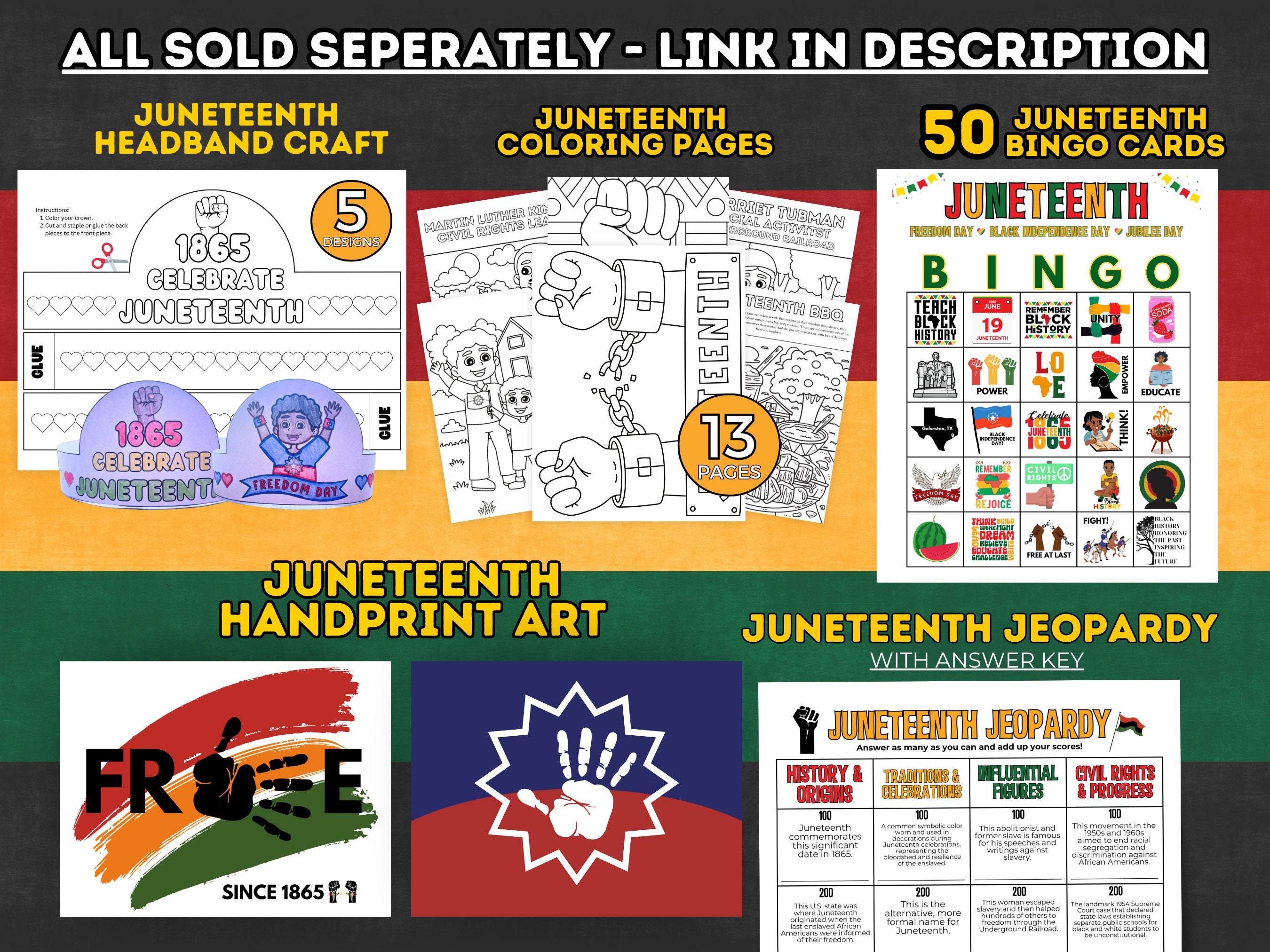 Juneteenth Color by Number Coloring Page for Kids, Juneteenth ...