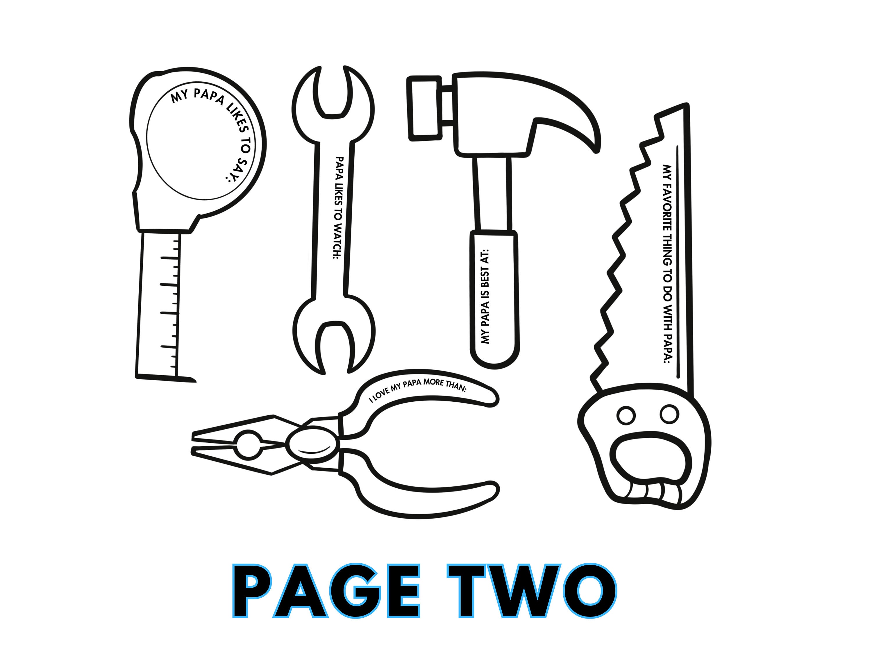 Grandparents Day Craft Toolbox for Grandpa Printable Craft, DIY ...