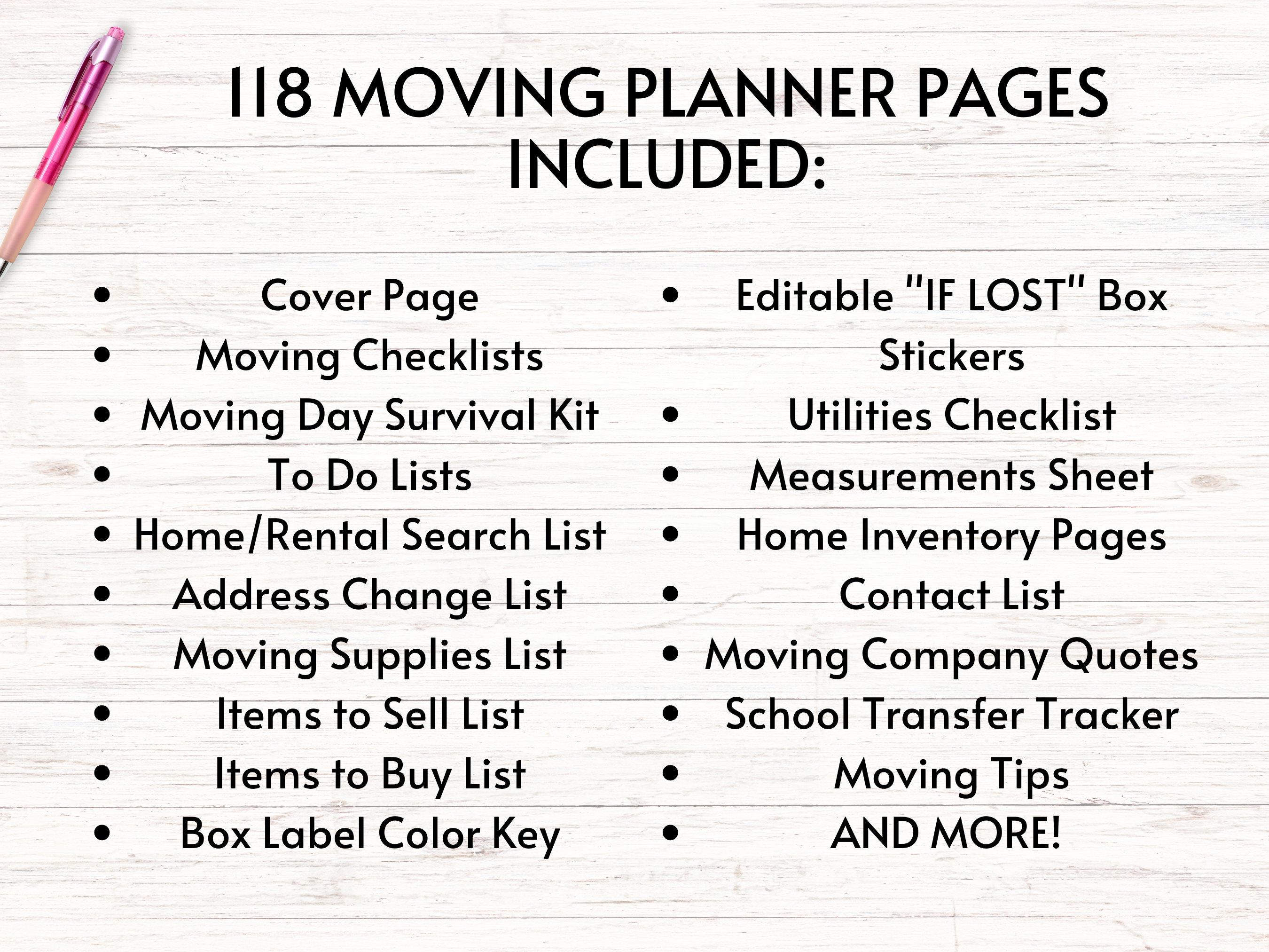PCS Binder Printable PCS Checklist | Moving Checklist, Moving Binder ...