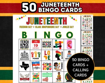 Juneteenth Bingo, Printable Juneteenth Activities, Freedom Day ...