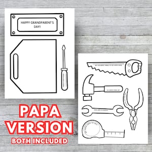 All About Grandpa Toolbox Craft for Kids, Grandparents Day Printable ...