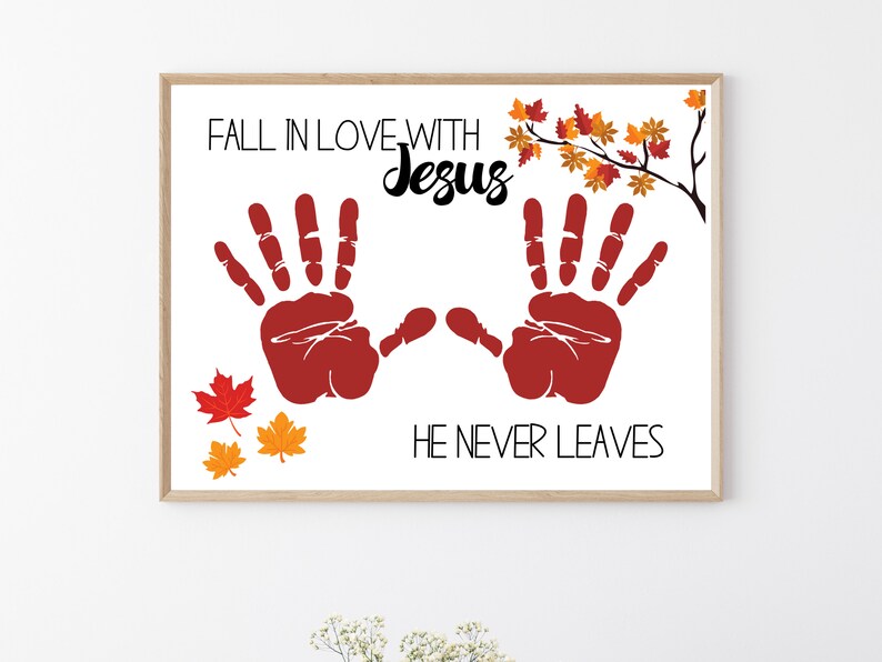 Fall in Love With Jesus Handprint Art Bible Lesson Handprint Craft Kids ...
