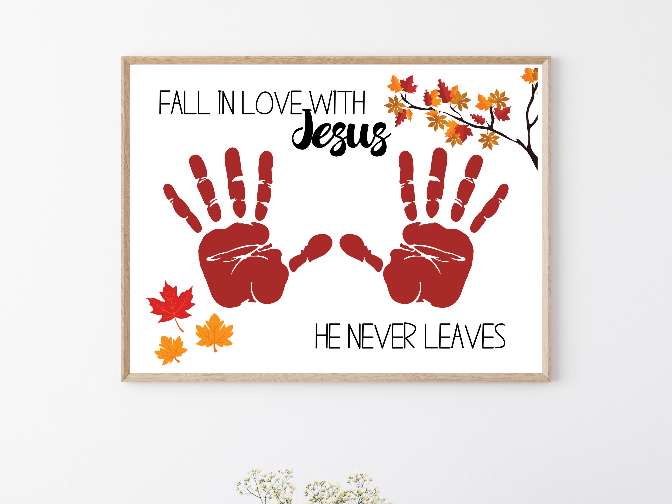 Fall in Love With Jesus Handprint Art Bible Lesson Handprint Craft Kids ...