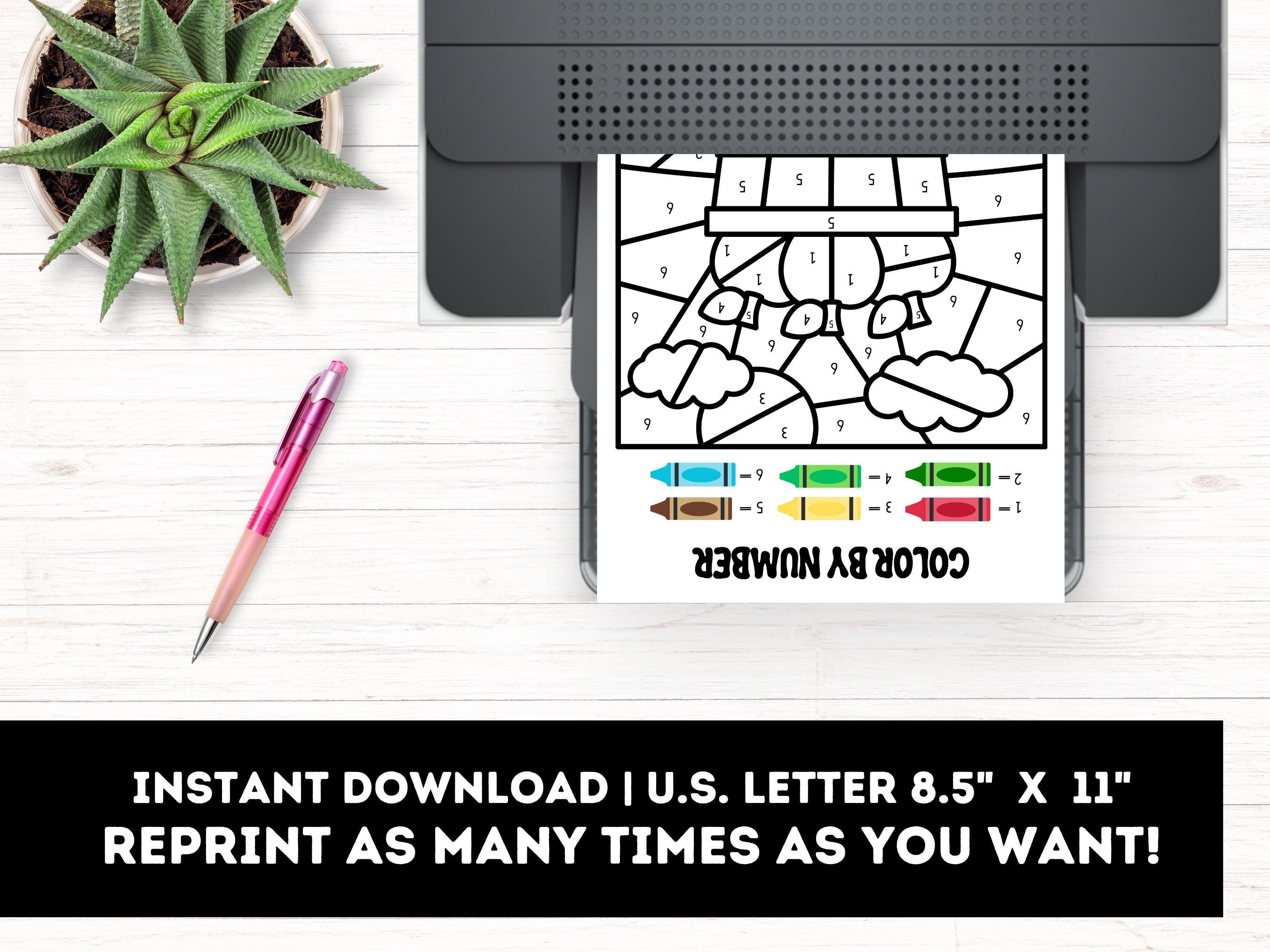 Apple Color by Number, Apple Craft Activity, Fall Craft for Kids ...