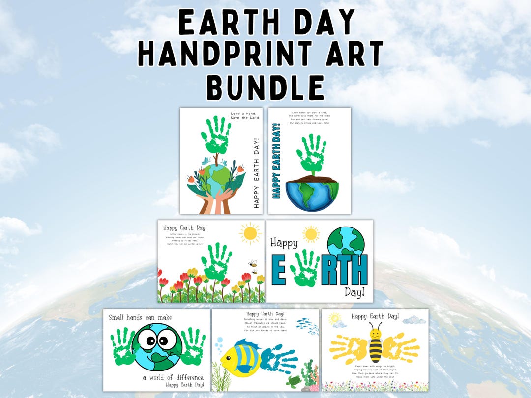 Earth Day Handprint Craft, Printable Earth Day Craft, Earth Day ...