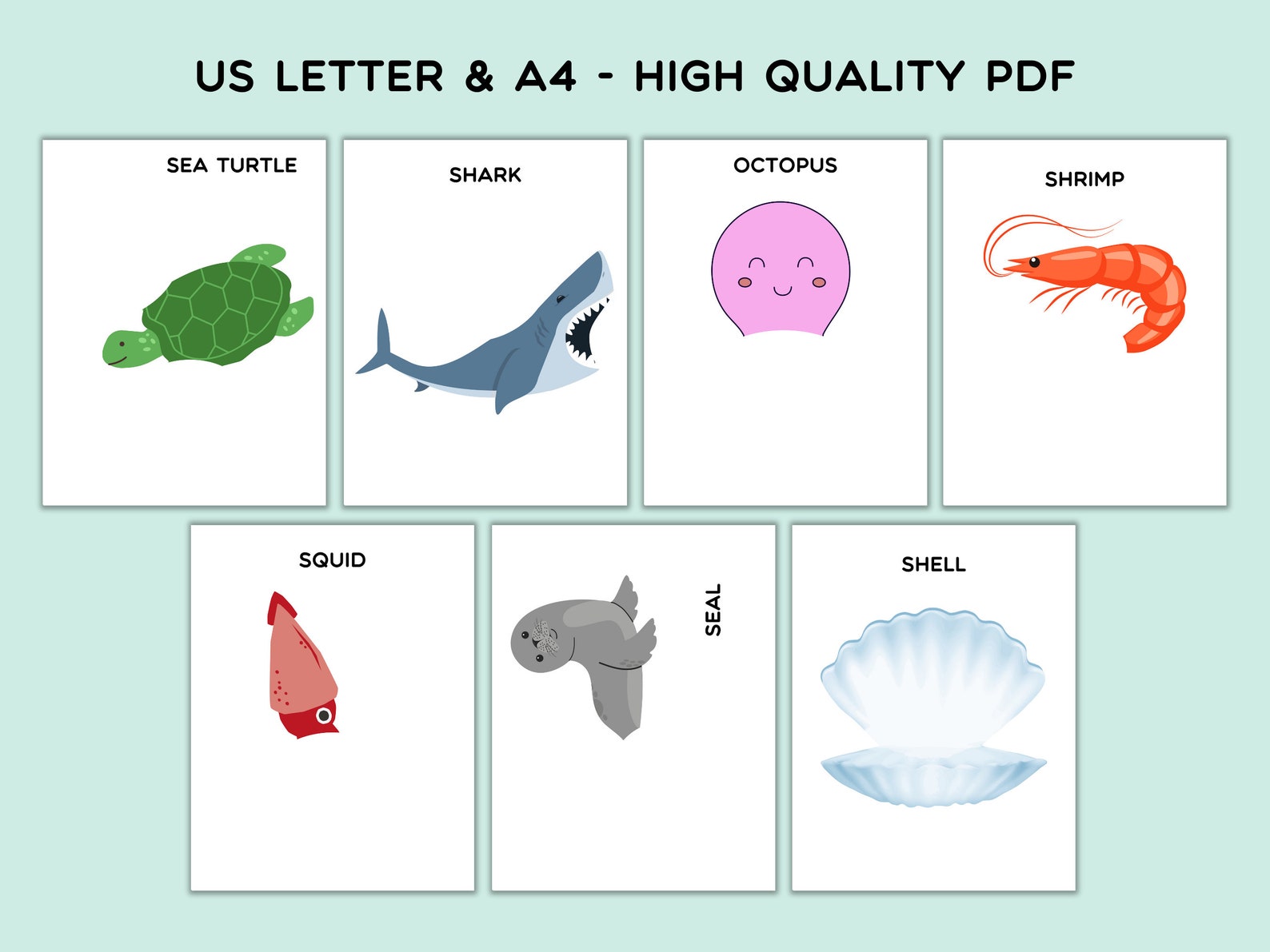 15 Sea Animals Handprint Art Bundle, Crustaceancore Classroom Nursery ...