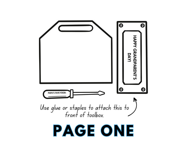 Grandparents Day Craft Toolbox for Grandpa Printable Craft, DIY ...