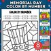 Memorial Day Color-by-number Coloring Page for Kids, Independence Day ...