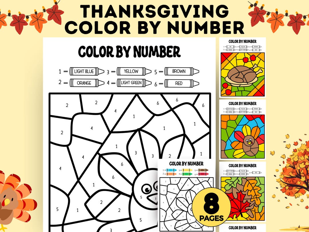 Thanksgiving Color by Number, Thanksgiving Coloring Pages, Thanksgiving ...