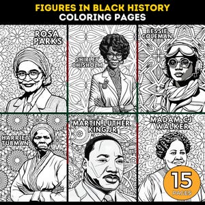 Black History Month Coloring Pages, Adult Coloring Pages, Classroom ...