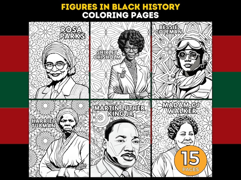 Black History Month Coloring Pages, Adult Coloring Pages, Classroom ...