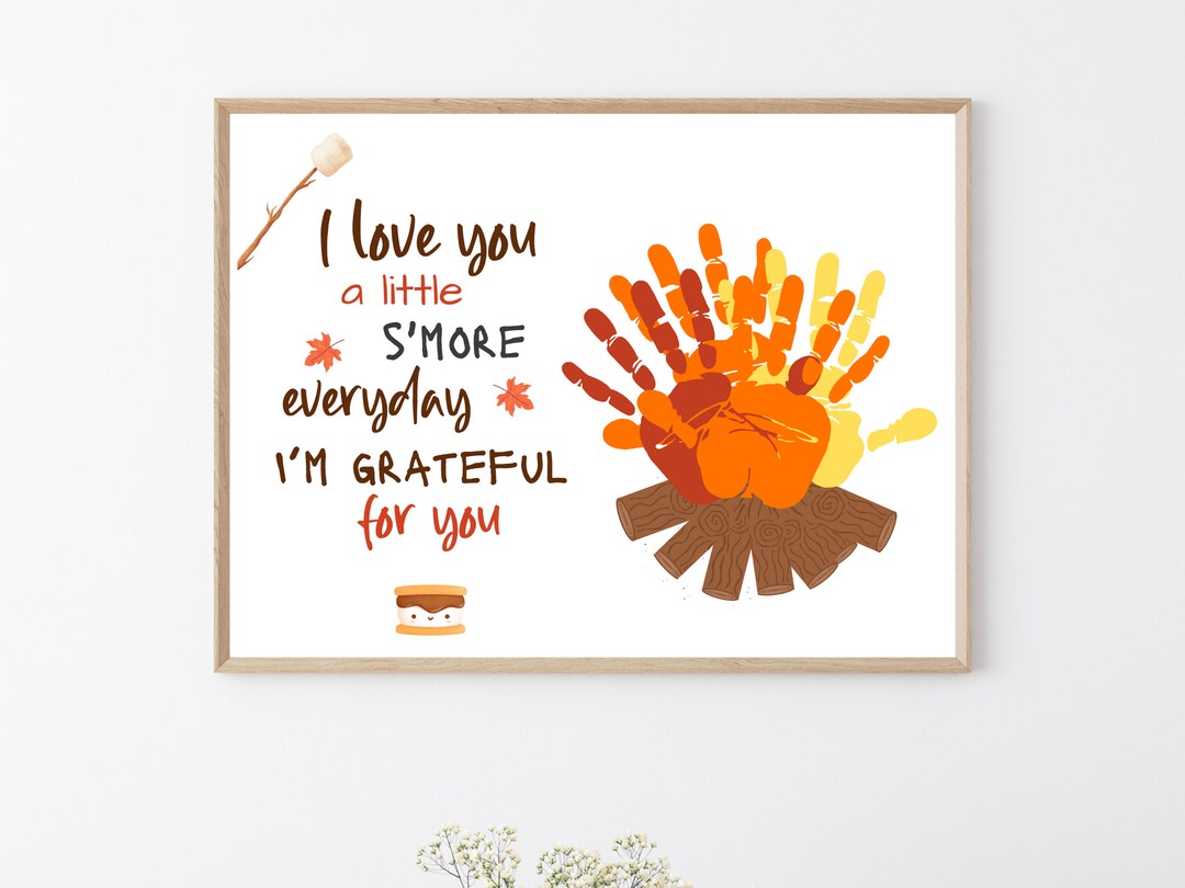 Thanksgiving Smores Handprint Art Thanksgiving Handprint - Etsy