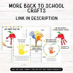 First Day of Preschool Handprint Art, First Day of Preschool Activity ...