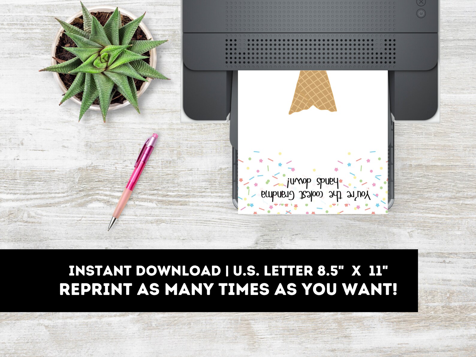 Ice Cream Grandparents Day Handprint Craft, Grandparents Day Art ...