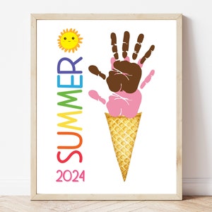 Summer Handprint Craft for Kids Printable Summer Art for Kids Handprint ...