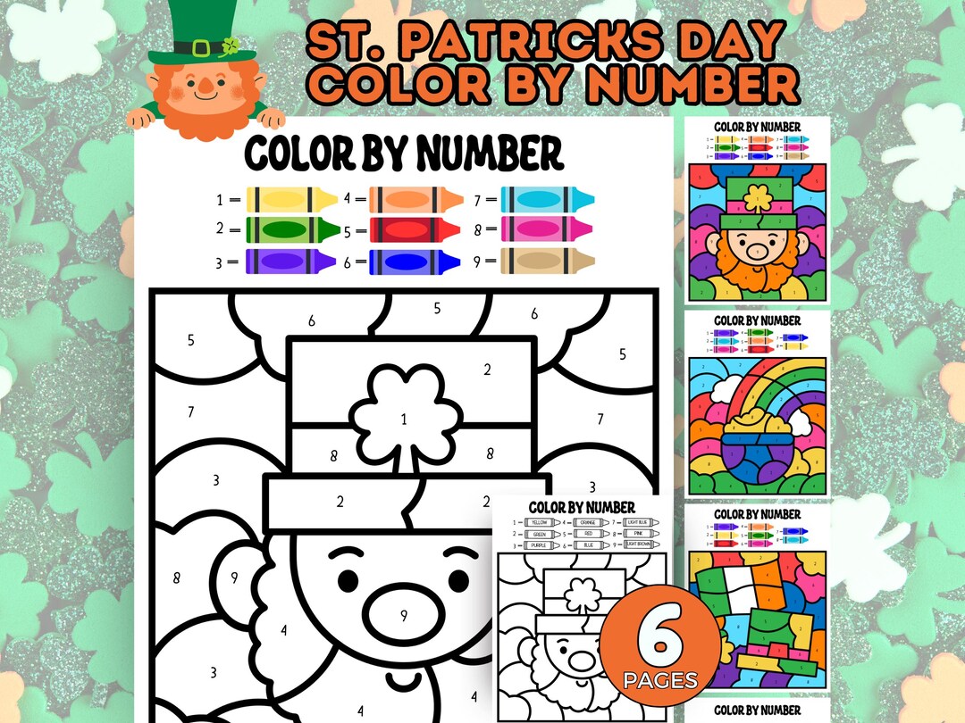 St Patricks Day Color by Number, St. Patricks Day Coloring Pages, St ...