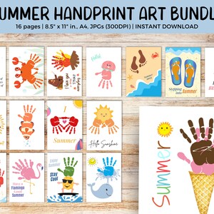 Summer Handprint Craft for Kids Printable Summer Art for Kids Handprint ...