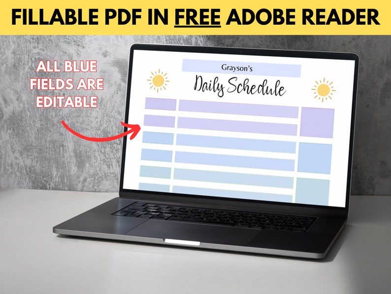 Kids Daily Schedule Template Printable, Homeschool Mom Daily Routine ...