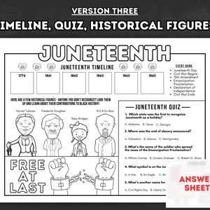 Juneteenth Coloring Page & Activity Placemat Sheet for Kids, Printable ...