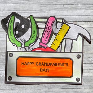 All About Grandpa Toolbox Craft for Kids, Grandparents Day Printable ...