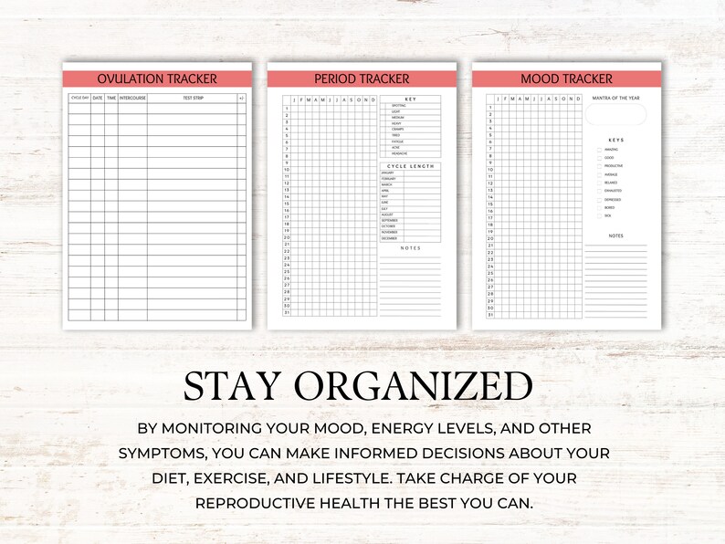 PCOS Planner PCOS Tracker Bundle Ovulation Tracker Fertility Tracker ...