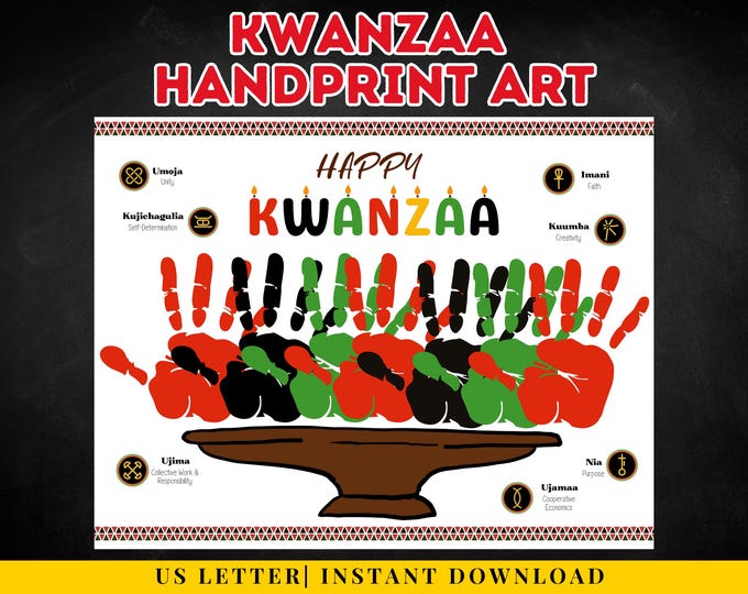 2026 Kwanzaa Handprint Art for Kids, Kwanzaa Handprint Art, Kwanzaa ...
