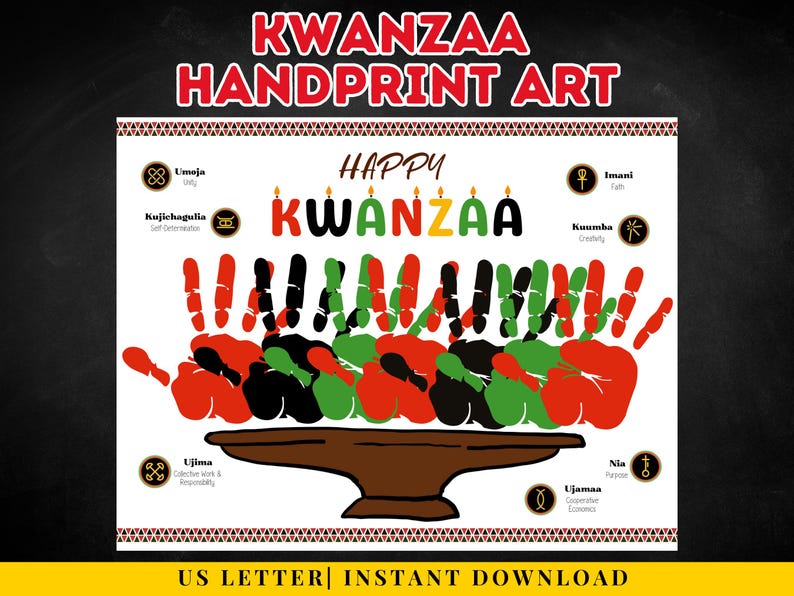 Kwanzaa Handprint Art for Kids, Kwanzaa Handprint Art, Kwanzaa Craft ...
