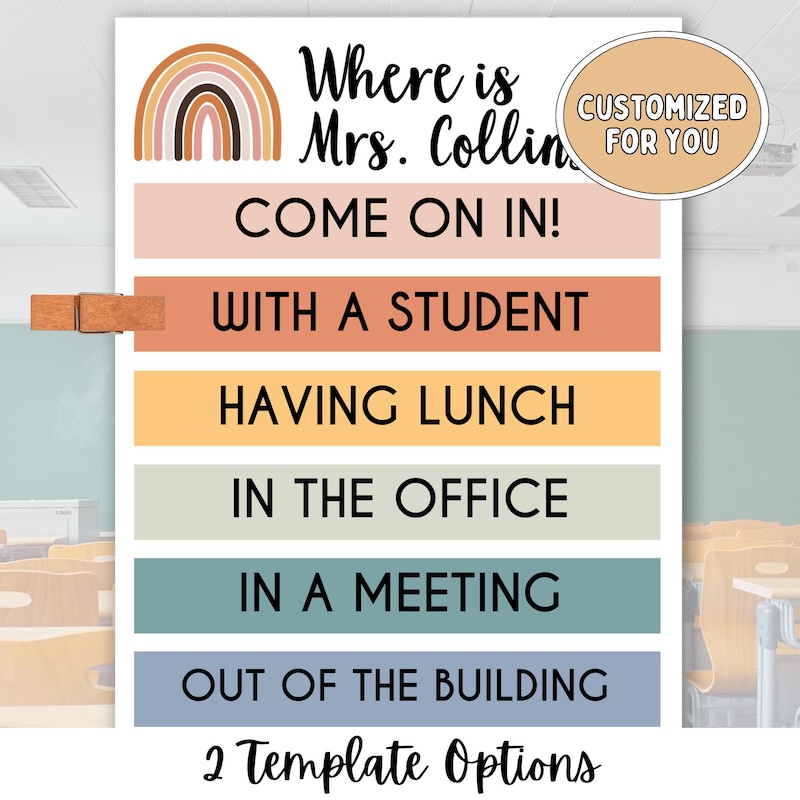 Out of Office Door Sign - Etsy