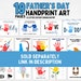 Father's Day Handprint Art, I Love My Dad Because Printable, Daddy ...