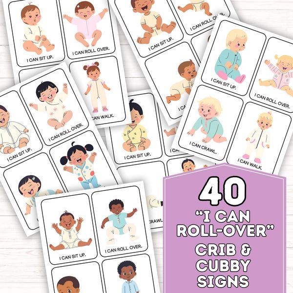 Crib Signs I Can Roll Over - Etsy