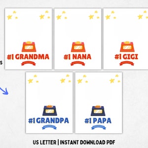 Grandparent Trophy Handprint Craft, Grandpa Handprint Art, Grandparents ...