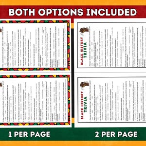 Black History Month Trivia, Printable Black History Month Games, Black ...