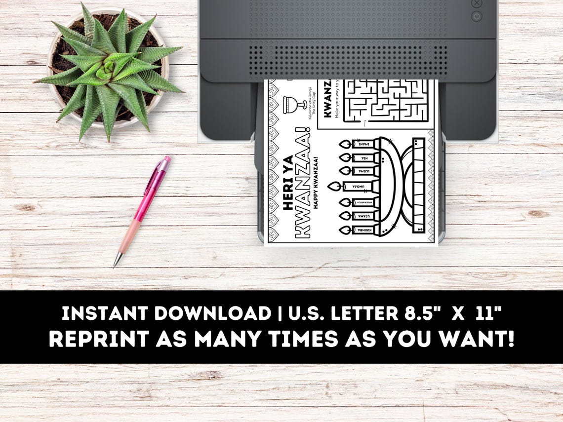 Kwanzaa Kids Coloring and Activities Pages, Printable Kwanzaa Kids ...